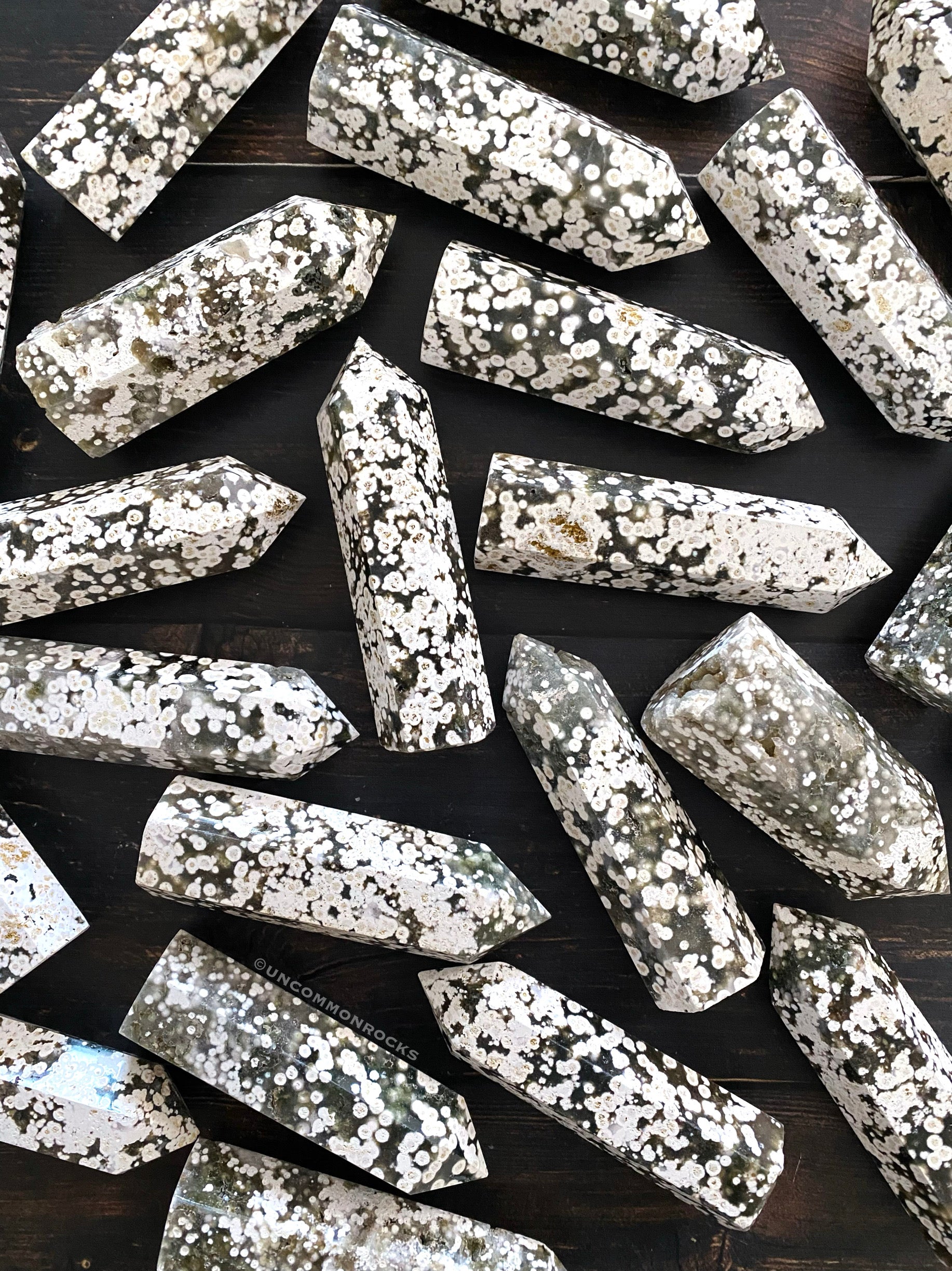 Ocean Orbicular Jasper Towers – Uncommon Rocks
